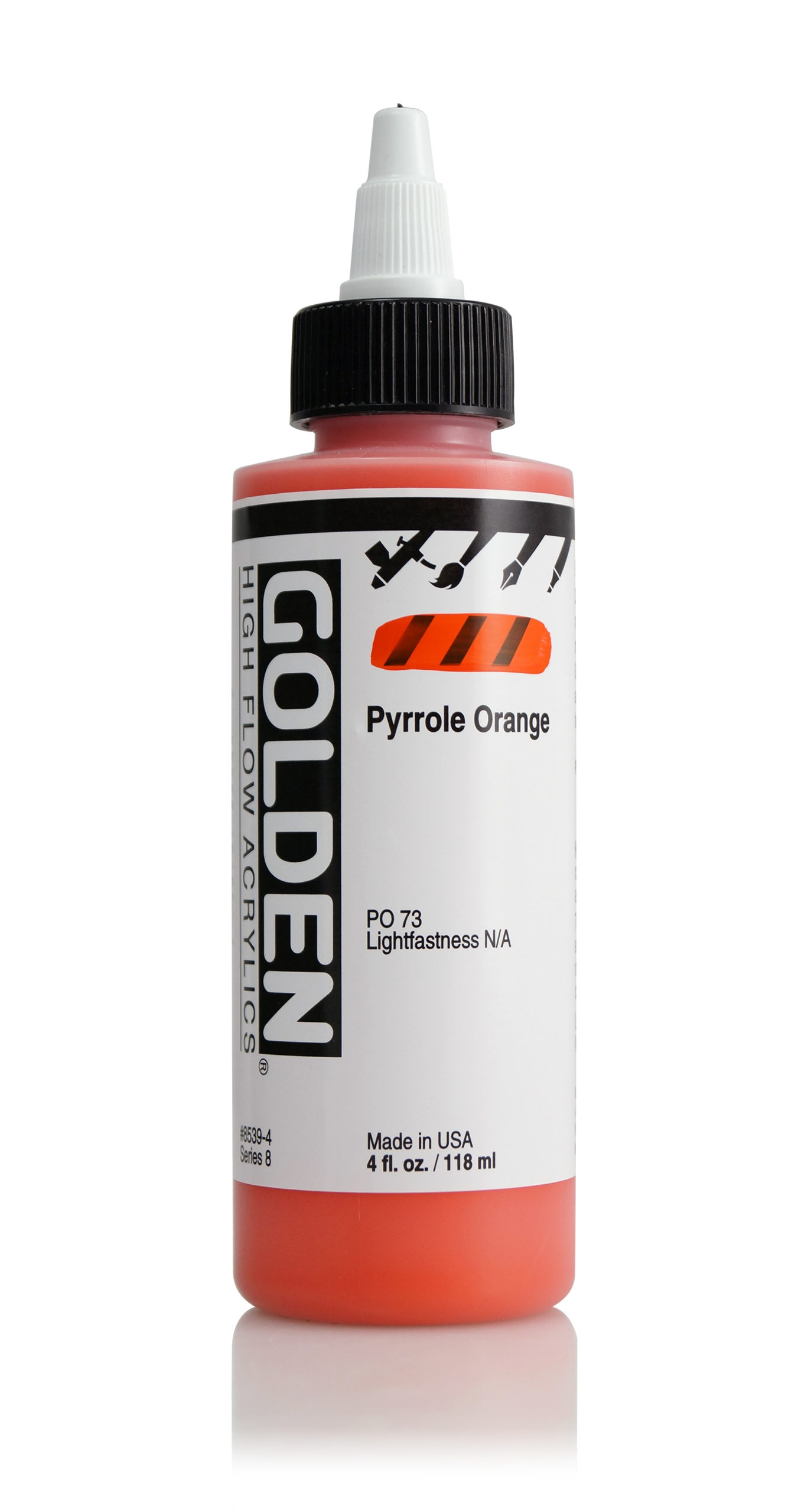 0008539-4HF Pyrrole Orange4 oz cylinder – Heinz Jordan & Company Limited