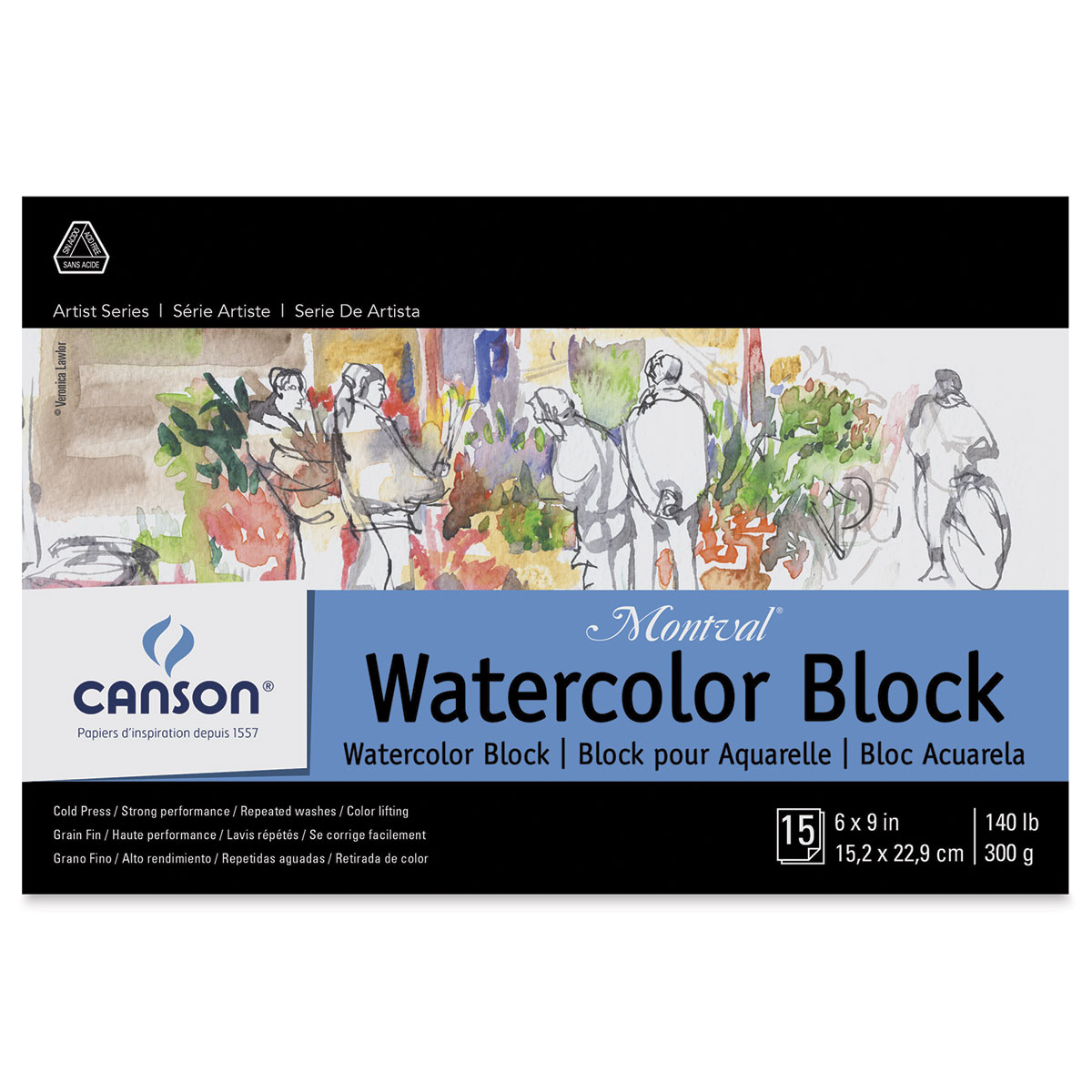 Canson® Montval® Watercolour Block, 140lbs., 9″x 12″ – 15 sheets ...